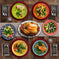 Annovero Colorful Dinner Plates, 10.5 Inch Diameter, Set of 6